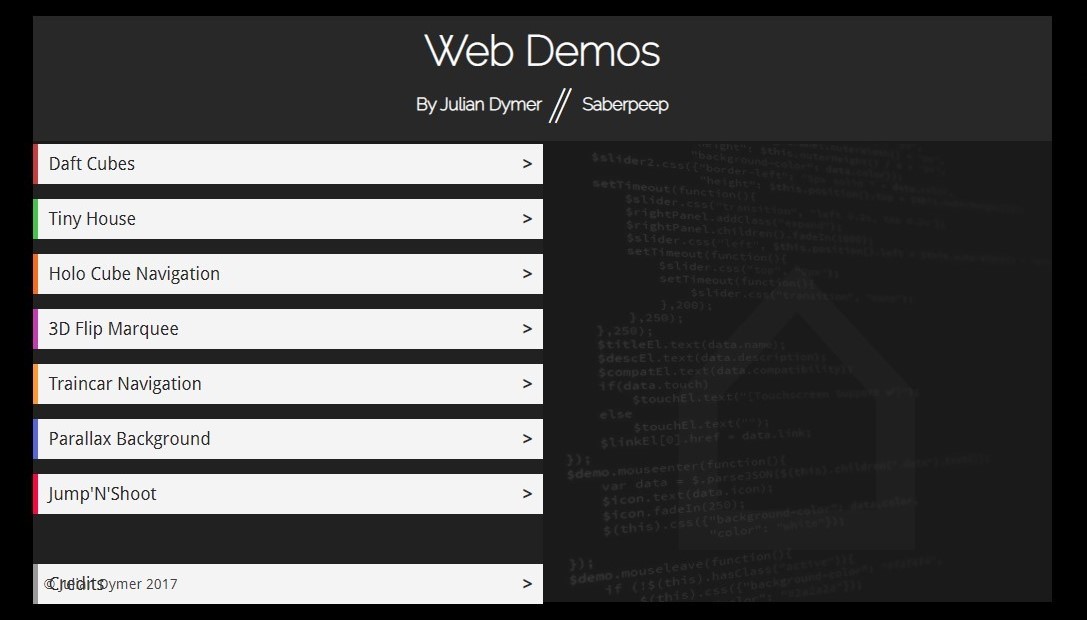 Web Demos - Julian Dymer